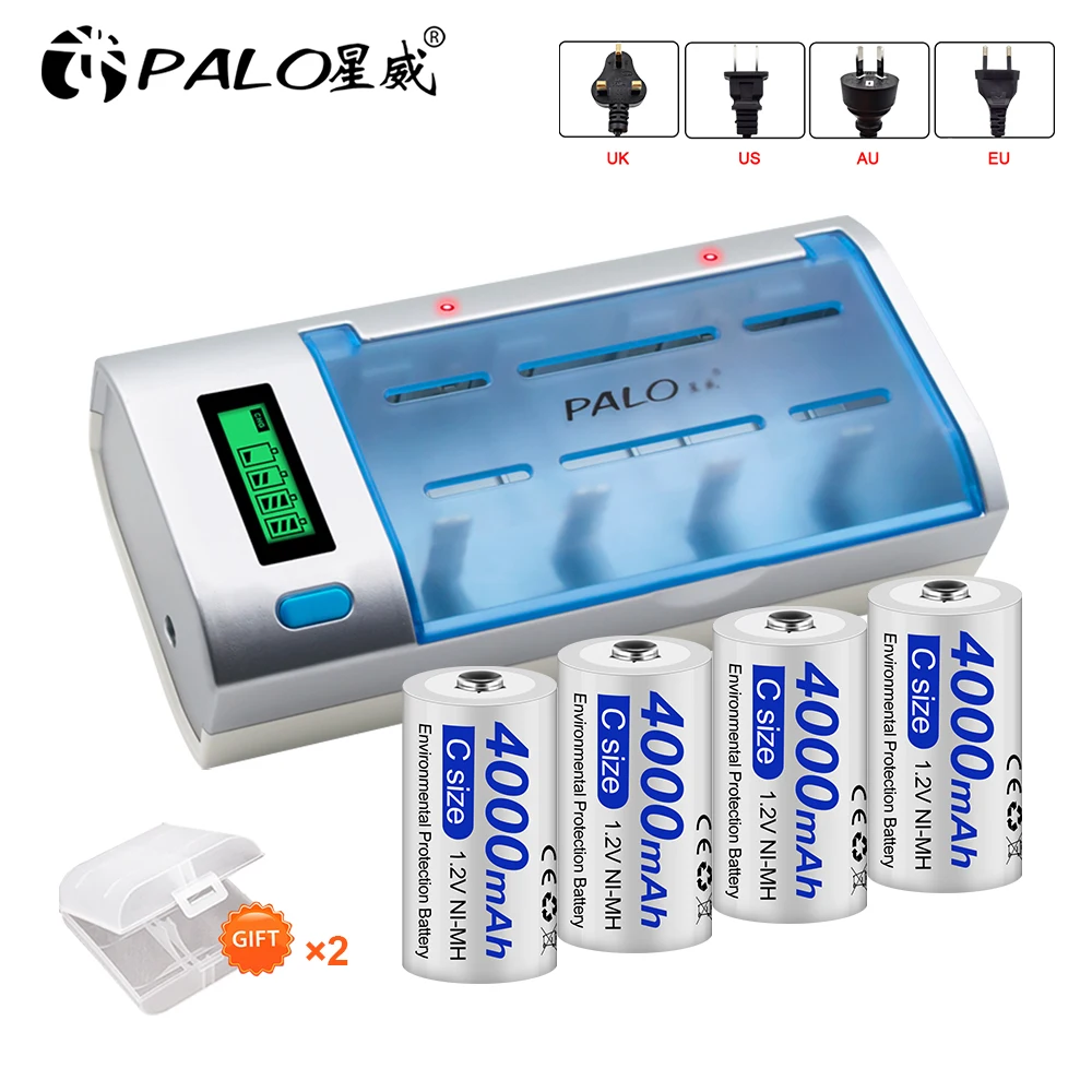 C-Cell-Battery-C-Size-Rechargeable-Battery-R14-4000mAh-1-2V-NIMH-Type-C ...