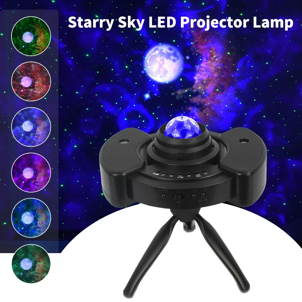 Colorful-LED-Stary-Sky-Projector-Music-Bluetooth-Player-Star-Rotating ...