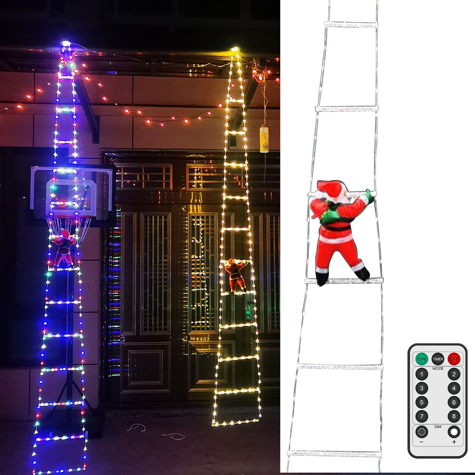 Remote-Control-Santa-Claus-Climbing-On-Rope-Ladder-Christmas-Outdoor ...