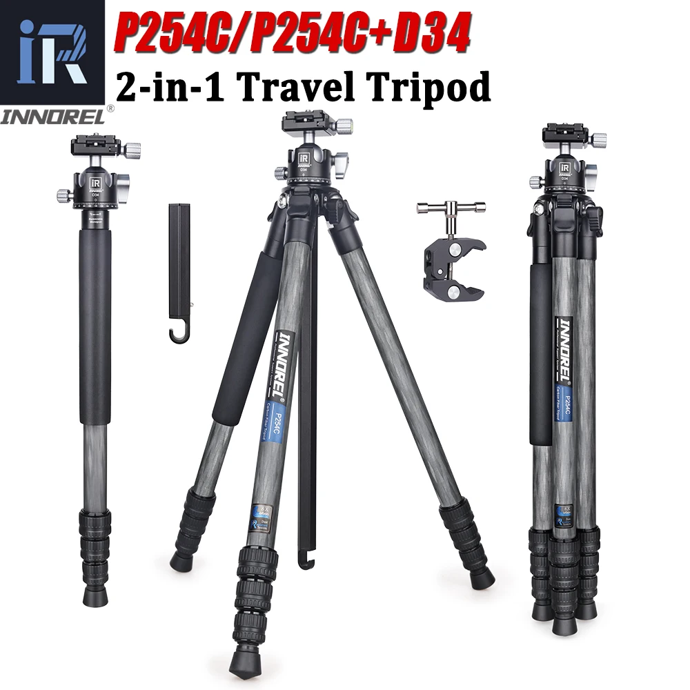 INNOREL-P254C-Carbon-Tripod-Portable-Compact-Lightweight-Travel-Stand ...