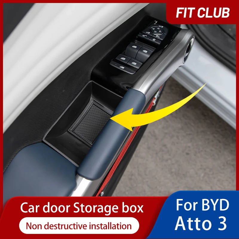4x Car Front/Rear Door Storage Box For BYD Atto 3 Door Handle Storage ...
