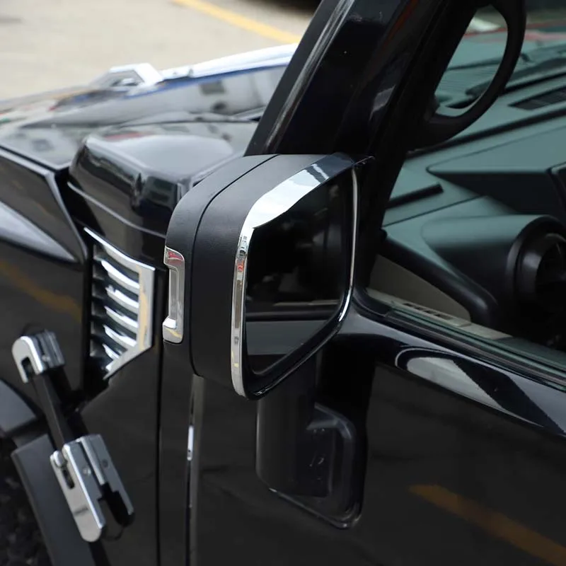 For-Hummer-H2-2003-09-Car-Door-Rearview-Mirror-Frame-Cover-ABS-2Pcs ...