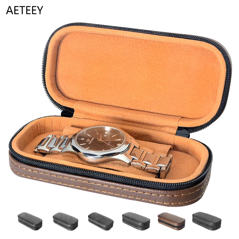 Watch Box Portable Watch Case Mini Small Watch Storage Tourist Zipper ...