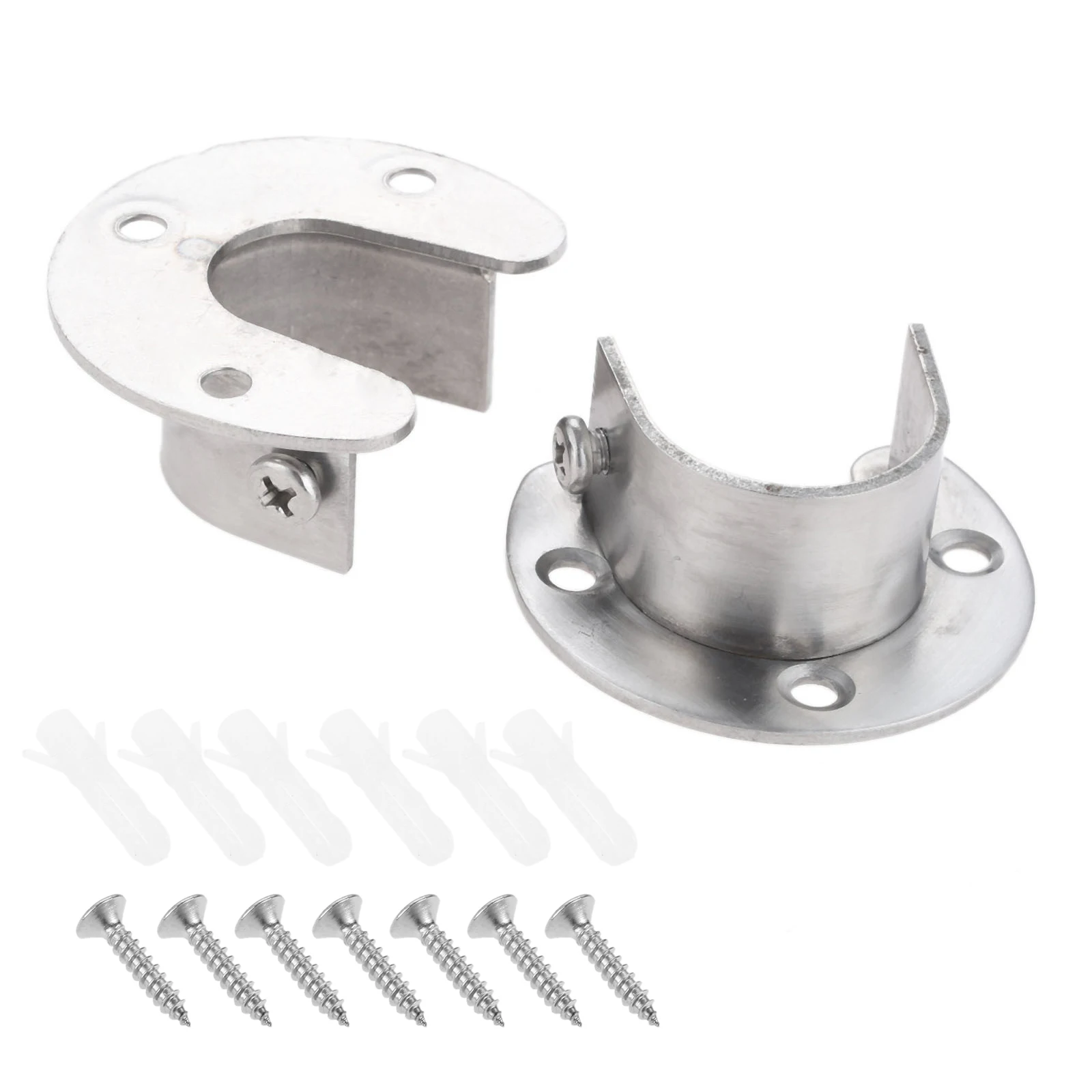 DRELD-2pcs-25mm-Dia-Closet-Clothes-Pole-Rod-Wardrobe-Pipe-Hanging-Rail ...