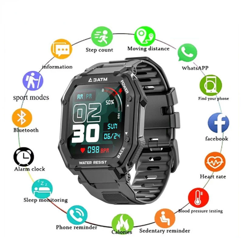 For-Xiaomi-Huawei-Waterproof-Smart-Watch-Men-Women-Fitness-Tracker ...