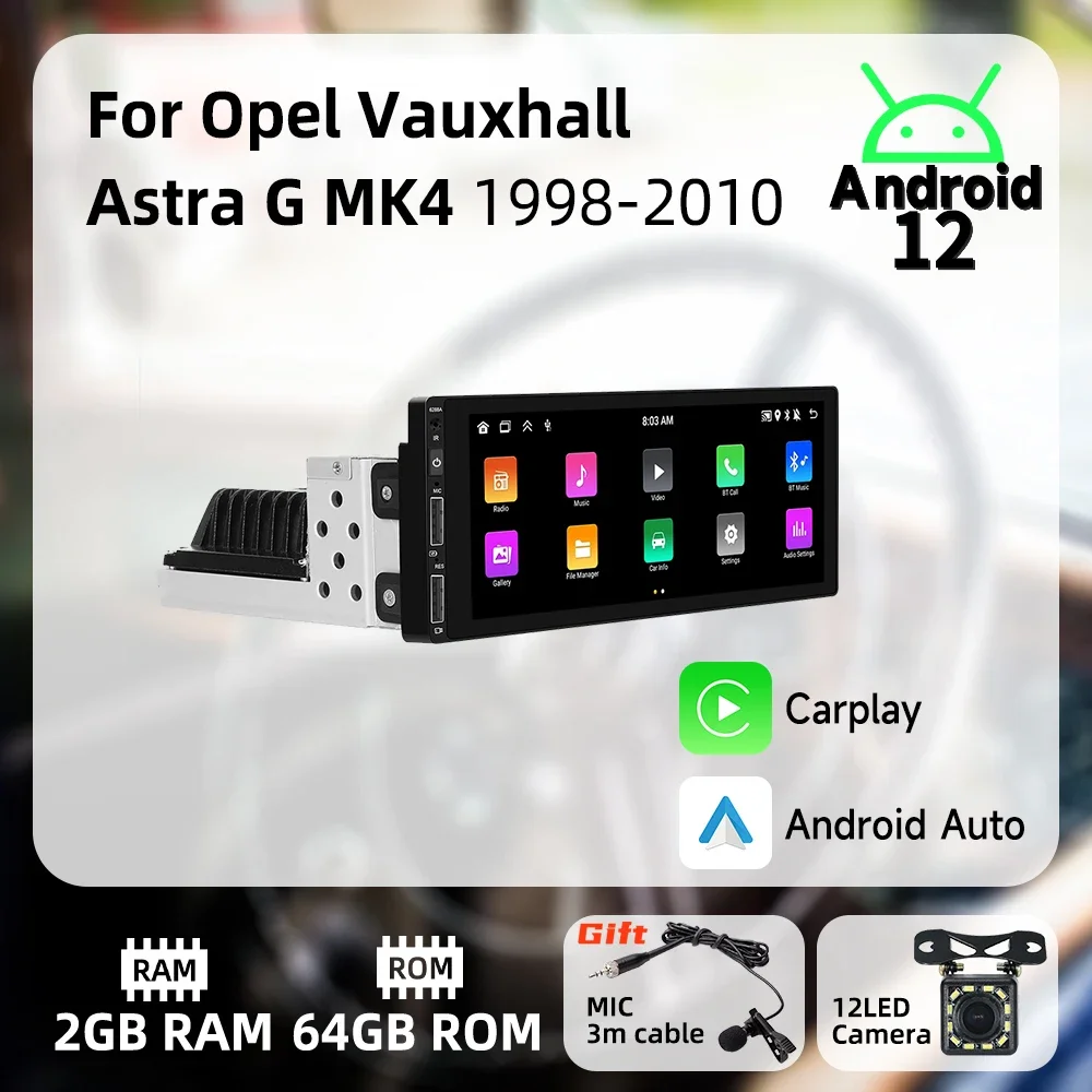 For Opel Vauxhall Astra G MK4 1998-2010 6.9 Inch Screen 1Din Radio ...