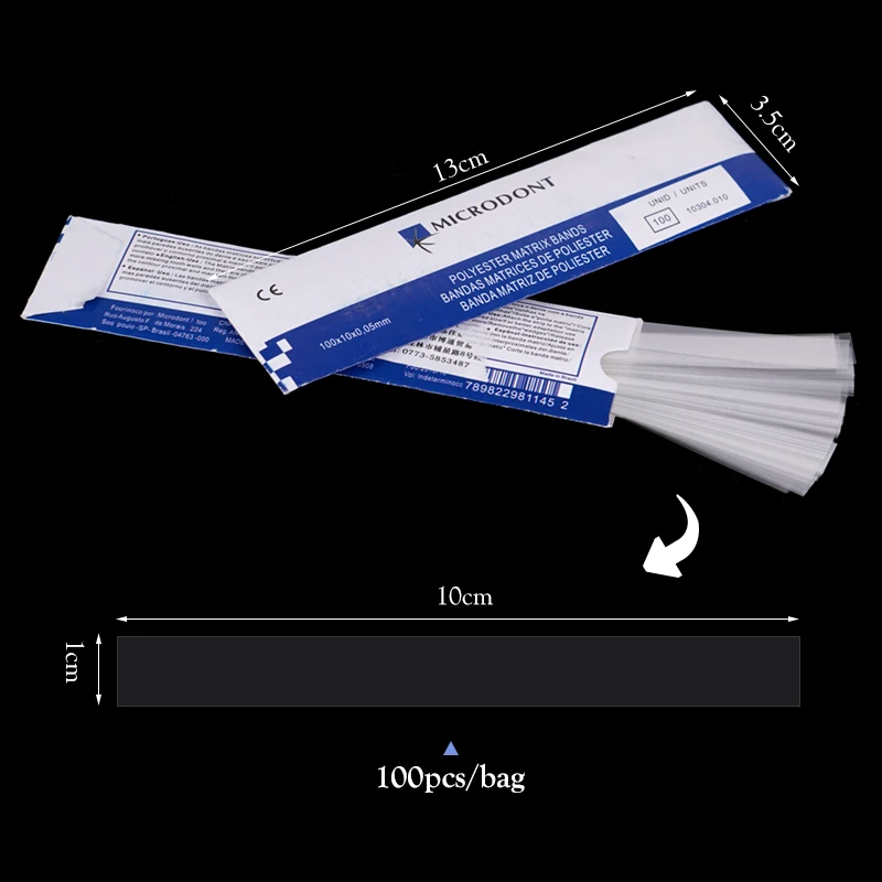 100pcs-Bag-Dental-Polyester-Matrix-Bands-Without-Matrix-Retainer ...