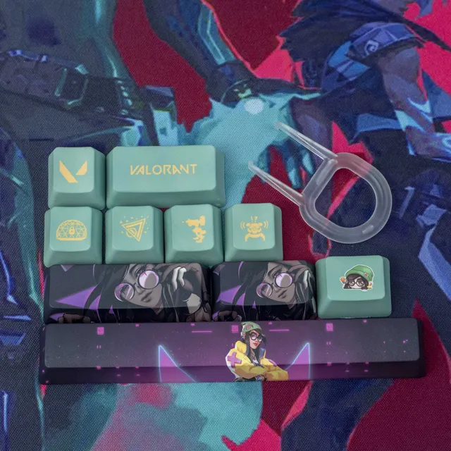 Valorant keycaps killjoy OEM Profile 10 teclas PBT dye sub keycaps