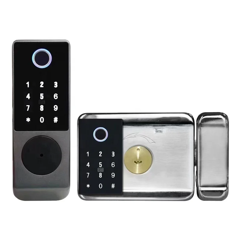 WiFi-keys-Fingerprint-door-locks-smart-NFC-lock-door-waterproof-Double-Side-screen-smart-lock ...
