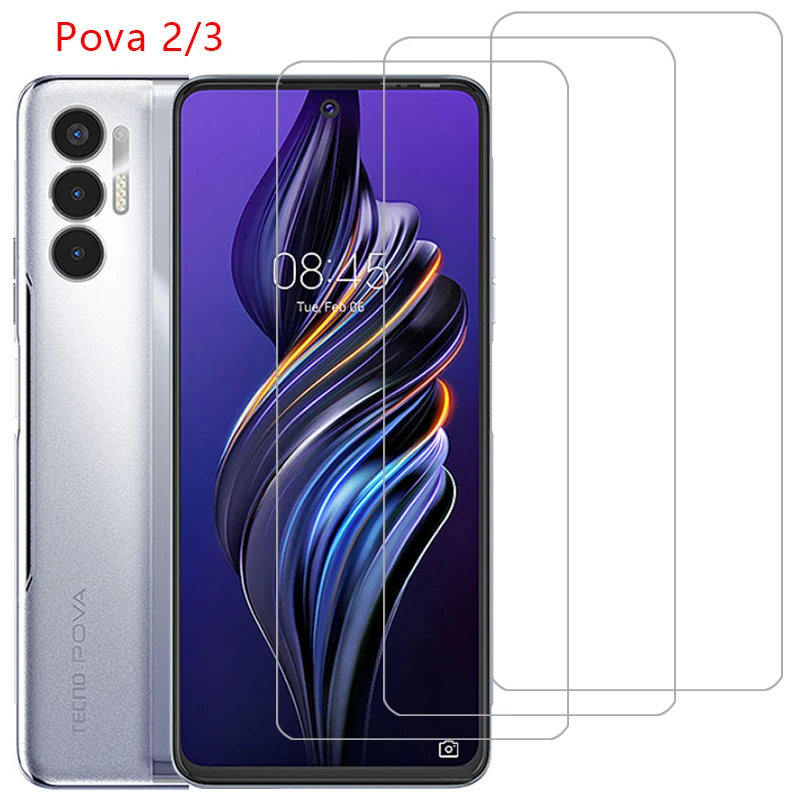 tempered-glass-phone-case-for-tecno-pova-3-2-back-cover-on-techno-pova3 ...