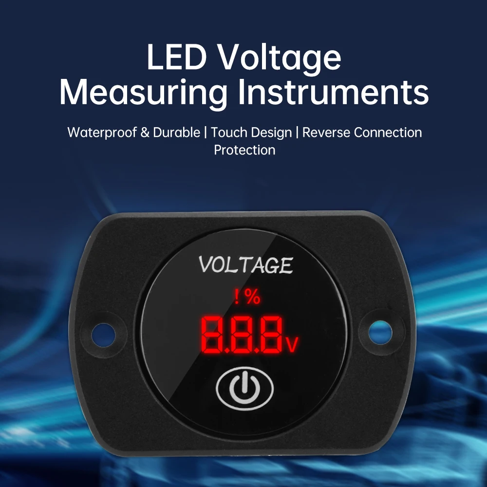 DC-Digital-Display-LED-Voltmeter-5-48V-Waterproof-Voltage-Gauge-Meter ...