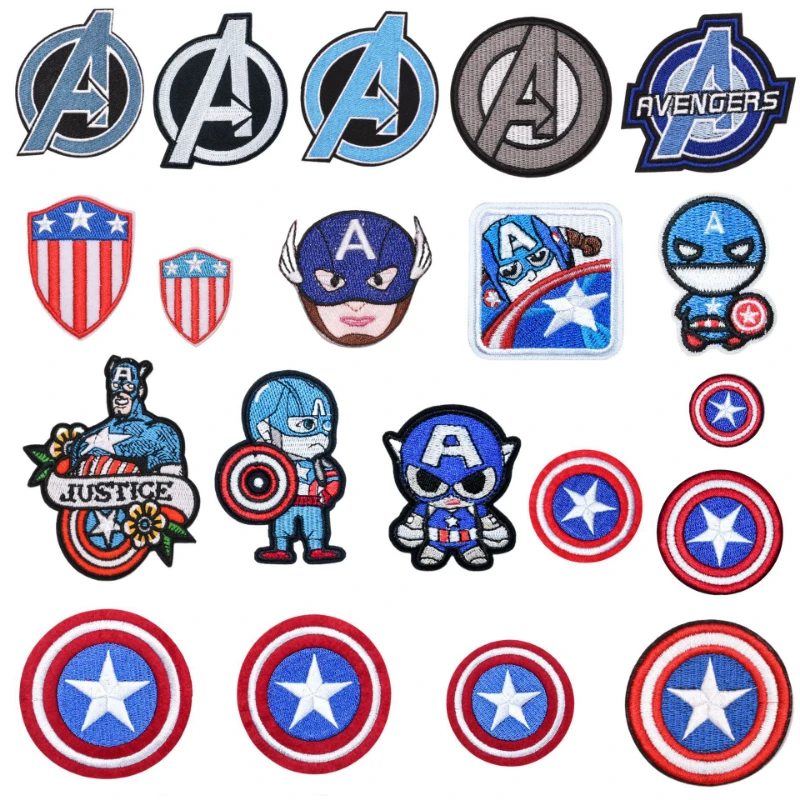 Disney Marvel The Avengers Captain American Cartoon Iron on Heat ...