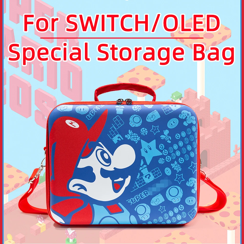 For-Nintendo-Switch-OLED-Bag-Switch-Case-Large-Blue-Red-Travel-Bag-For ...