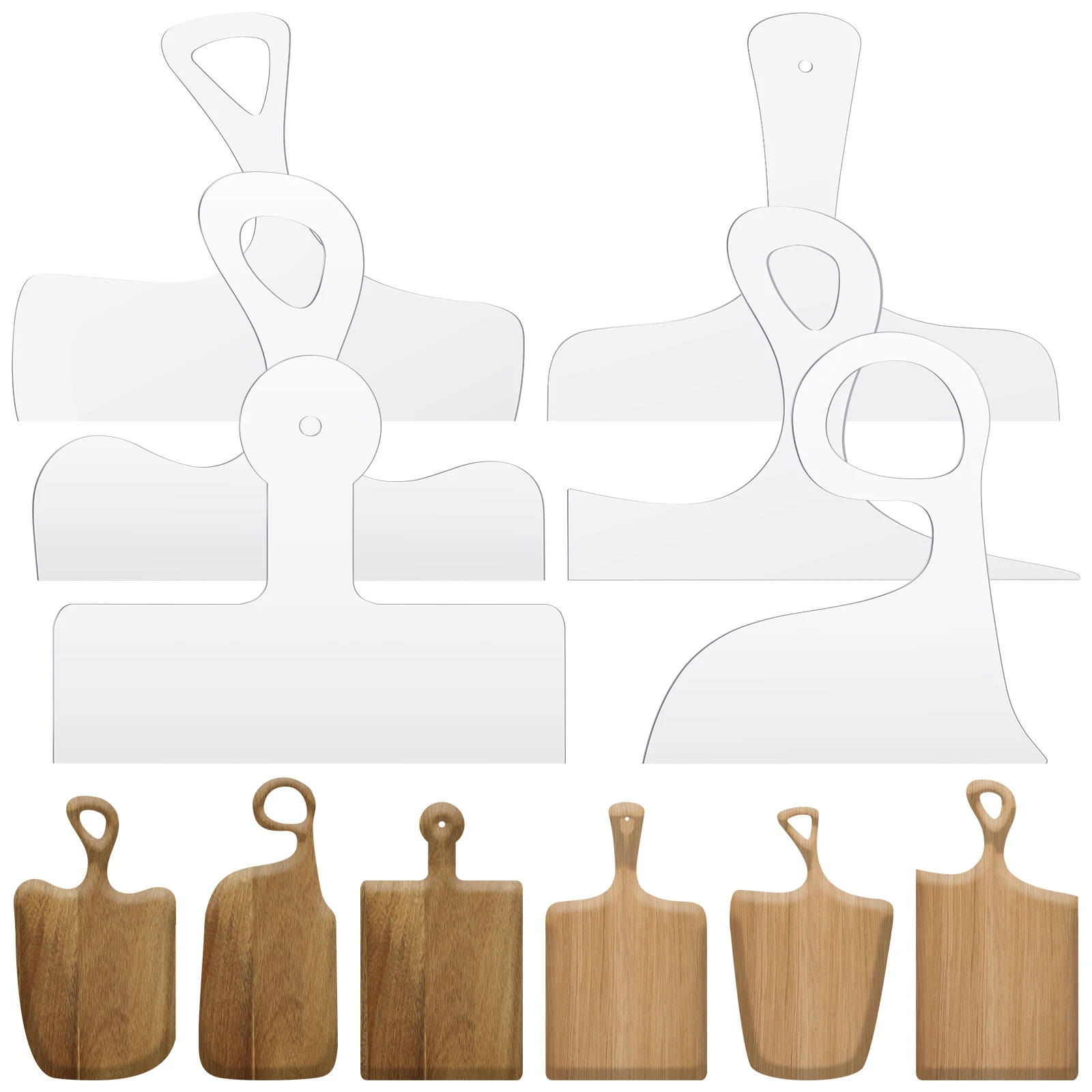 6-buah-Set-templat-pegangan-papan-pemotong-transparan-akrilik ...