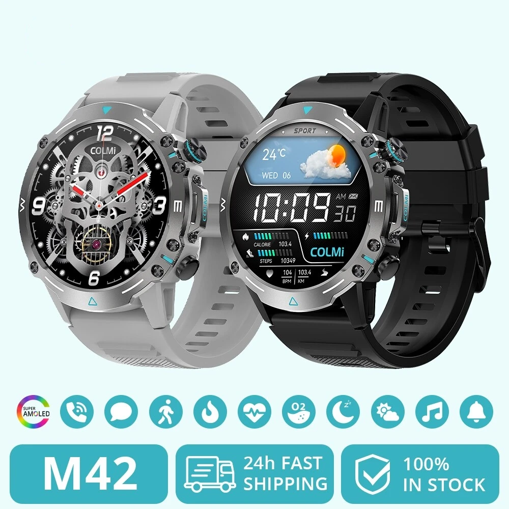 New-M42-Smartwatch-1-43-AMOLED-Display-100-Sports-Modes-Voice-Calling ...