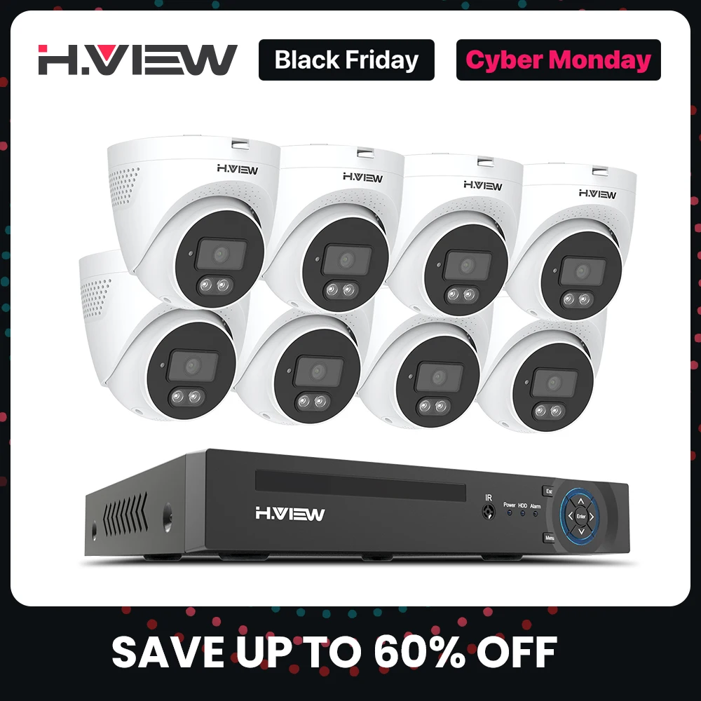 H-View-8Ch-5Mp-Video-Surveillance-Kit-Home-Cctv-Security-Cameras-System ...