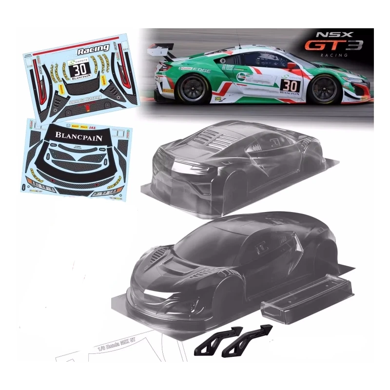 1-8-GT2-Clear-Body-Shell-With-Stickers-360mm-Wheelbase-for-Rc-Drift-Car ...