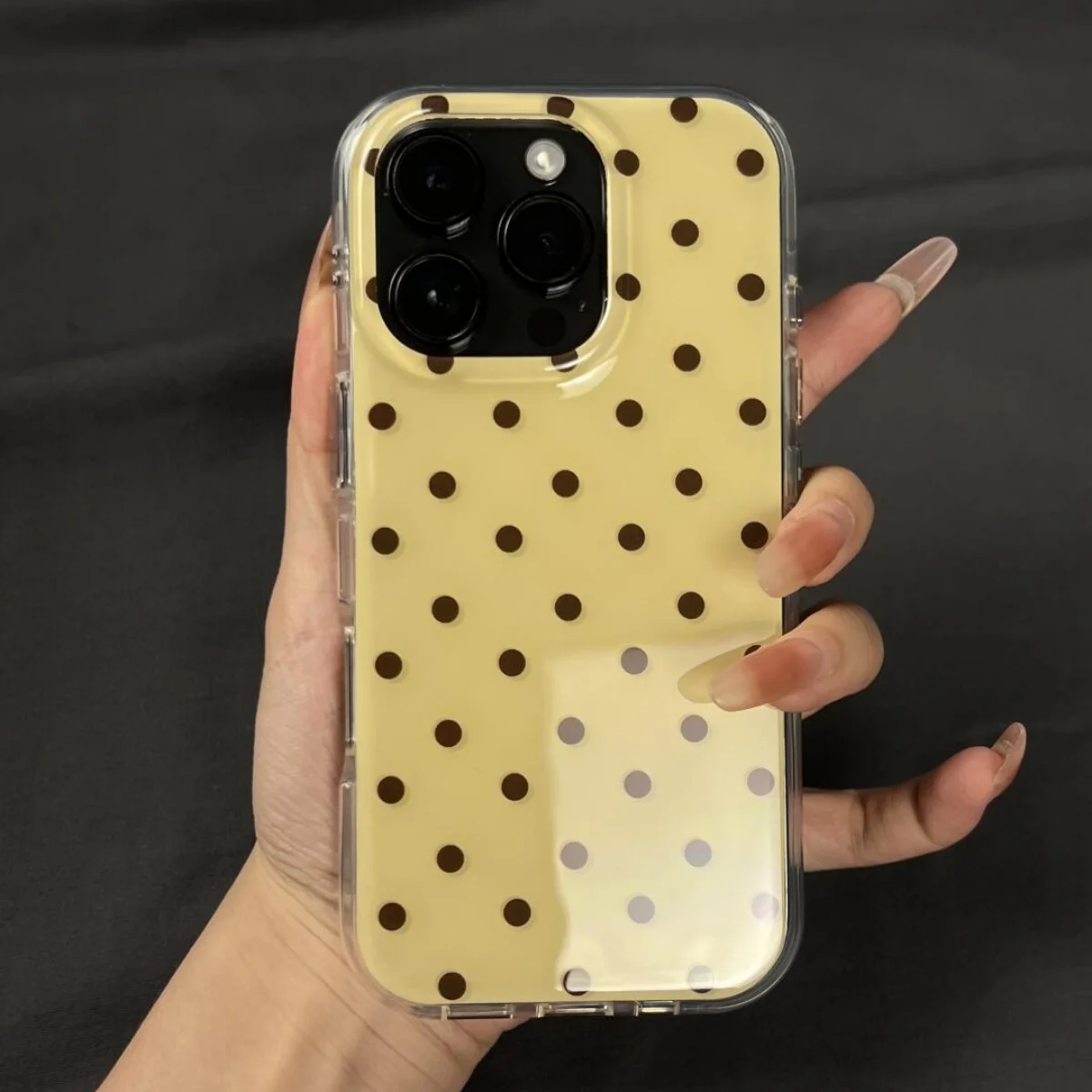 Simple Cute Polka Dot Glossy Jelly Shockproof Phone Case For iPhone 17 ...