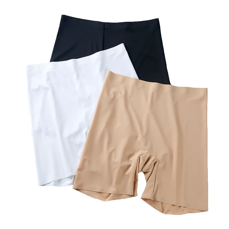 New-Summer-Thin-Women-Large-Size-Safety-Shorts-Ice-Silk-Cool-High ...
