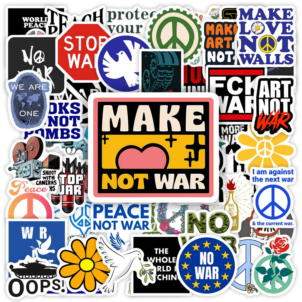 Anti-War-Stop-War-Stickers-Peace-Love-Dove-Hippie-DIY-Gift-Sketch-Gift ...