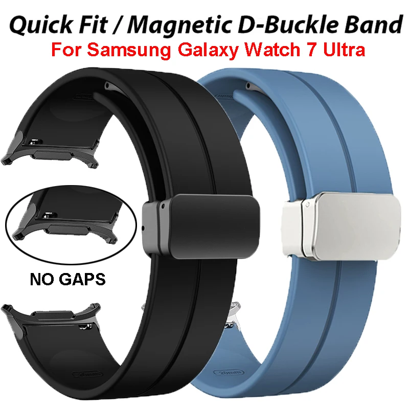 Magnetic-Silicone-Band-for-Samsung-Galaxy-Watch-Ultra-47mm-Soft-Sport ...