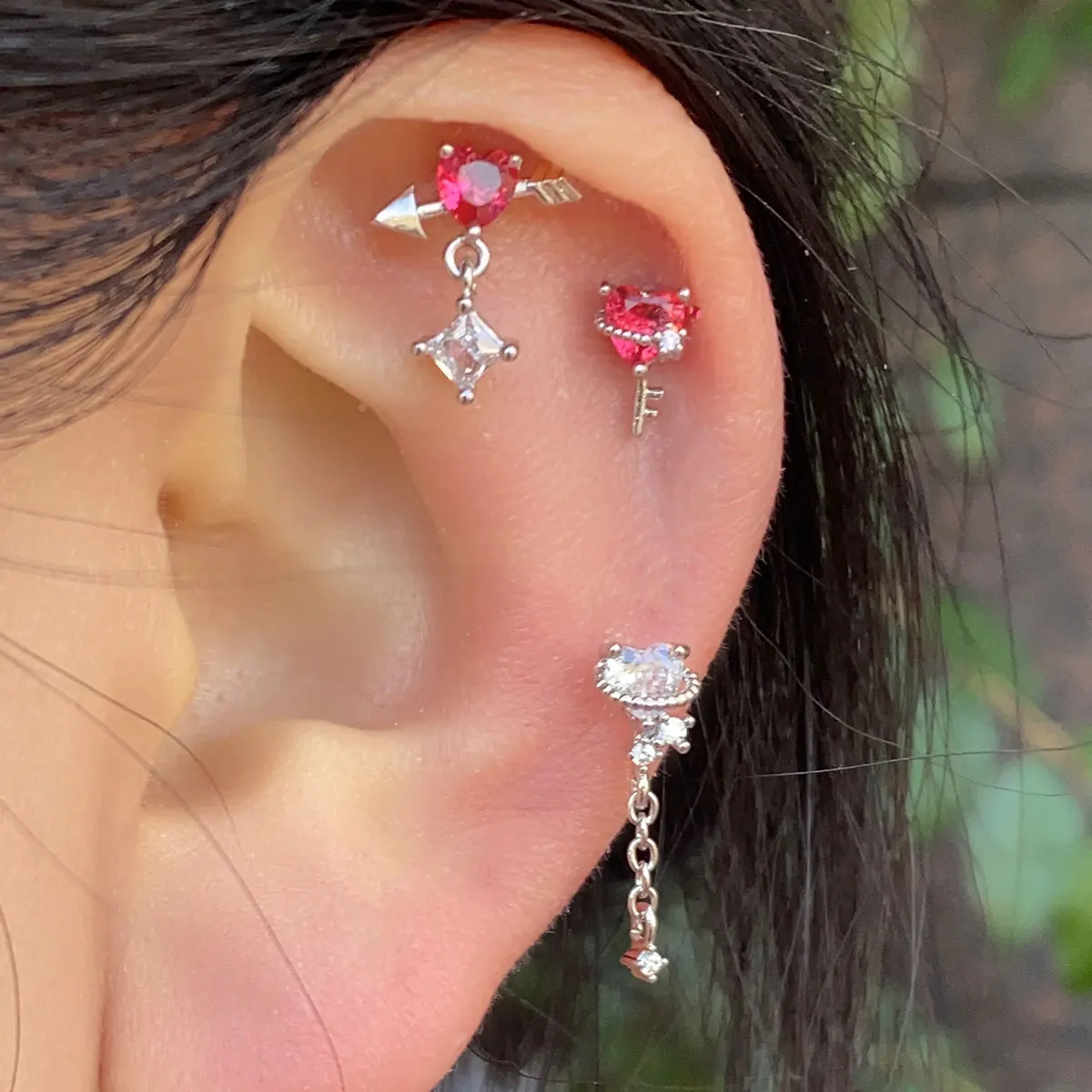 1PC-New-Desgin-Copper-20G-Tassel-Chain-Earrings-Helix-Tragus-Lobe ...