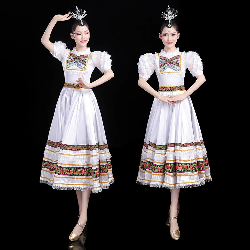 New White Russian Folk Dance Costumes,European Court Princess Maid ...