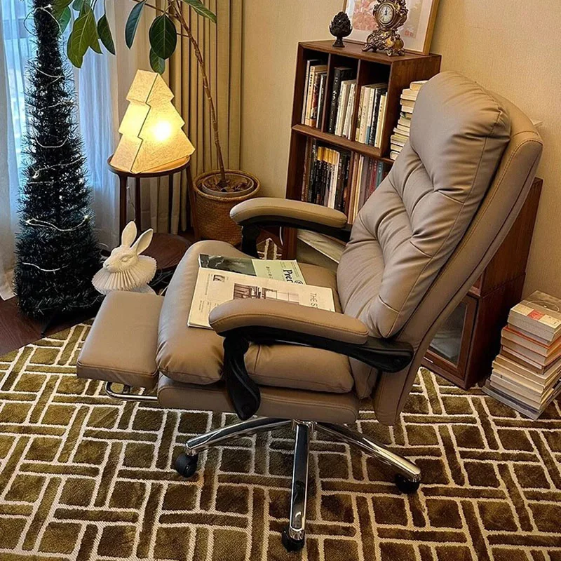 Fancy-Recliner-Executive-Office-Chair-Support-Back-Luxury-Study-Bedroom ...