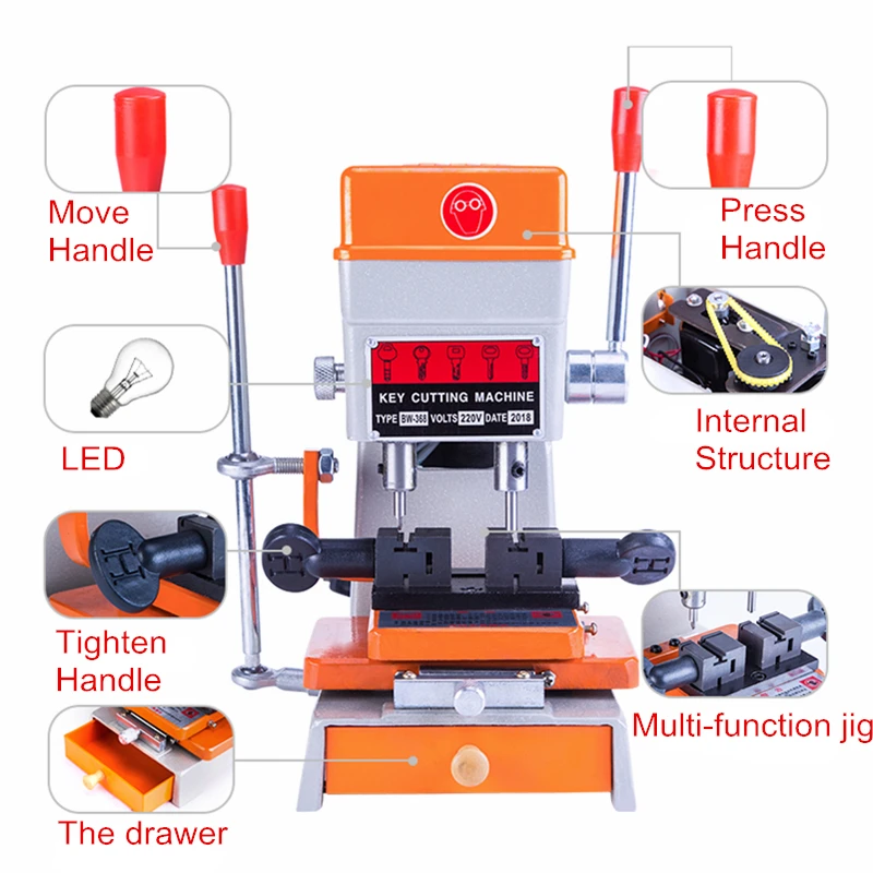Multi-Function Automatic Vertical Key Duplicating Copy Cutting Machine ...