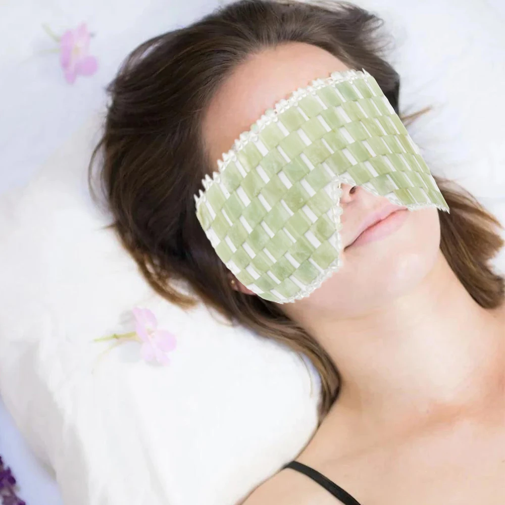 Facial Care Jade Eye Mask Beauty Cooling Cold SPA Massager Face ...