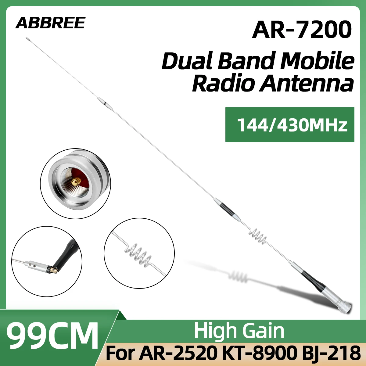ABBREE-AR-7200-Dual-Band-Mobile-Car-Radio-PL259-Antenna-High-Gain ...