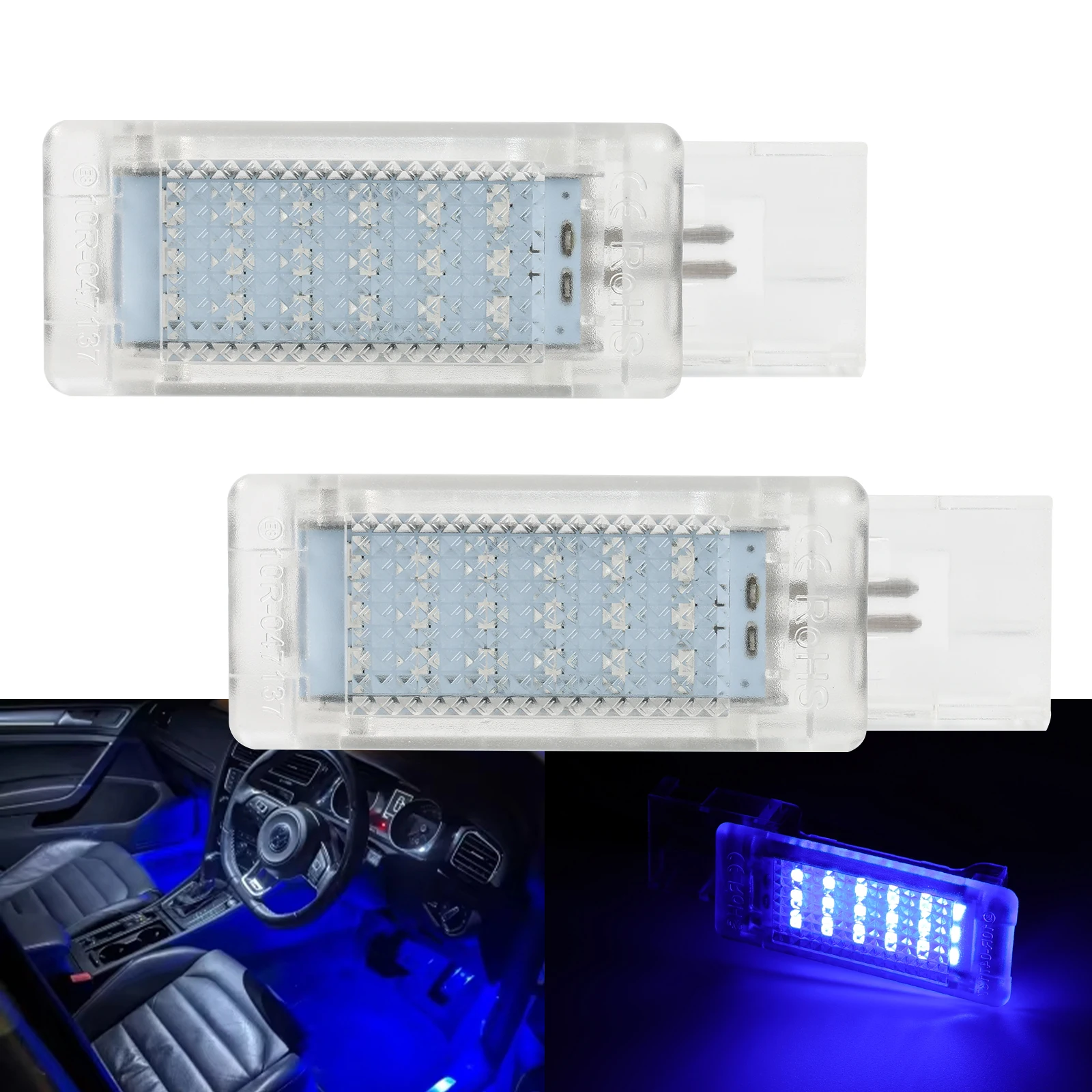 2PCS Footwell Door Interior Light For VW Golf MK7 7.5 GTD GTI R Jett ...