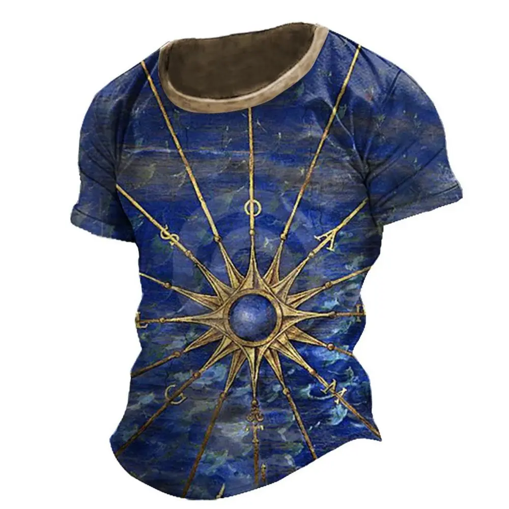 Vintage-Men-T-Shirt-Ship-Anchor-3d-Print-T-Shirt-Sailing-Top-Summer-O ...