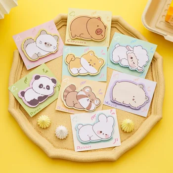 4/8set Cute Animal Sticky Notes Cute Cartoon Memo Pad Ins Kawaii ...