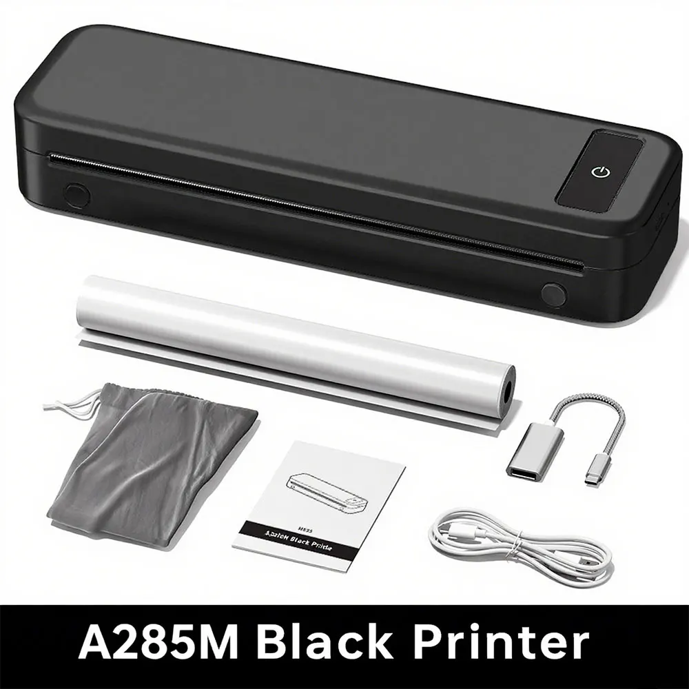 A285M Portable Printer Wireless Bluethooth Inkless Printer Thermal ...