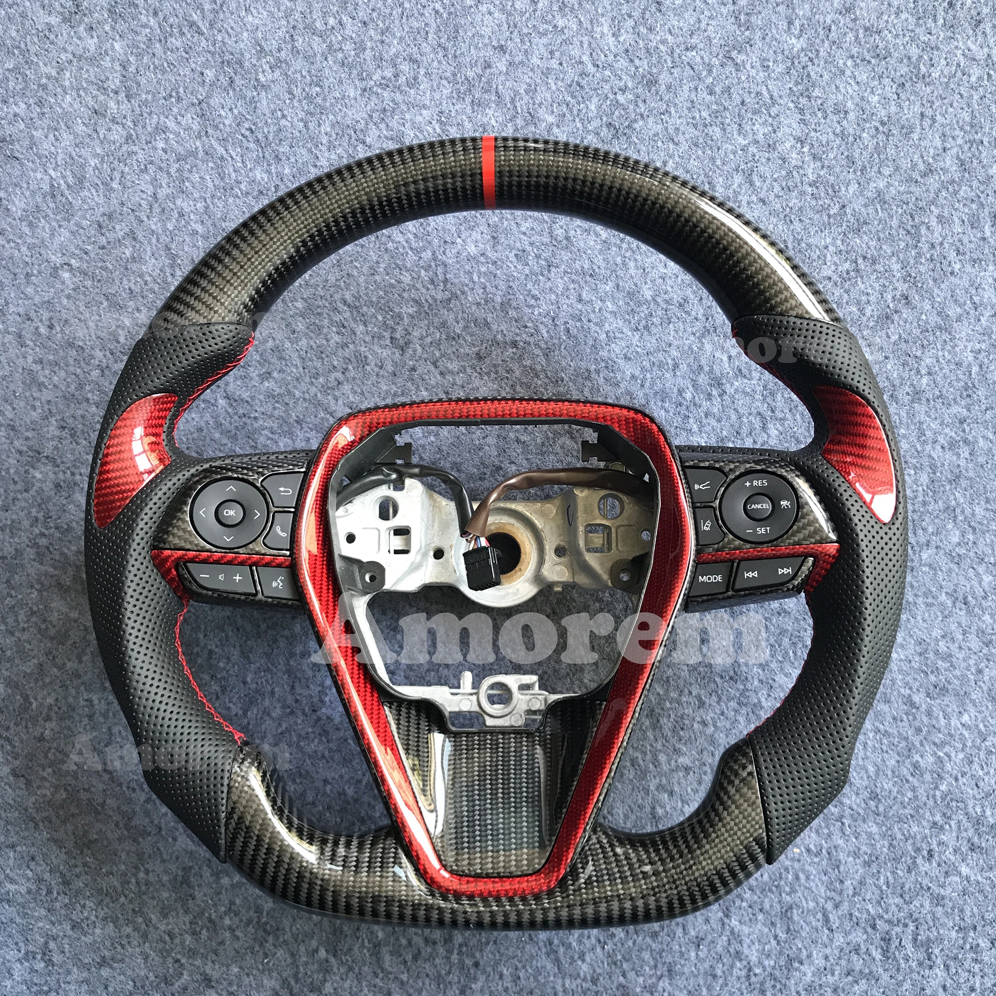 Customised Carbon Fiber Leather Steering Wheel For Toyota RAV4 AX50 ...