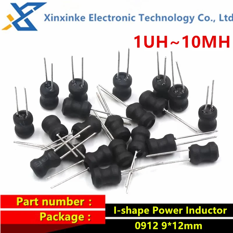 10PCS 0912 9*12mm DIP I shape Power Inductor Inductance Copper Coil 2 ...