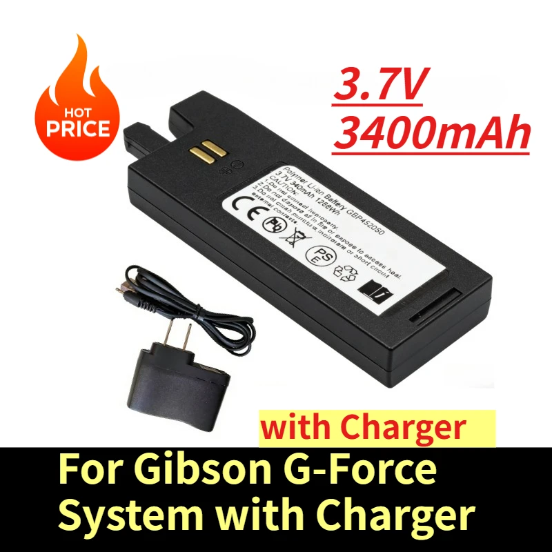 3.7V 3400mAh Battery for Gibson G-Force System with Charger - AliExpress 44