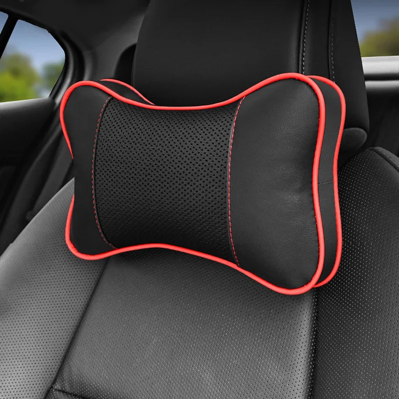 PU-Leather-Car-Neck-Pillows-Headrest-Neck-Pillow-Support-Auto-Universal ...