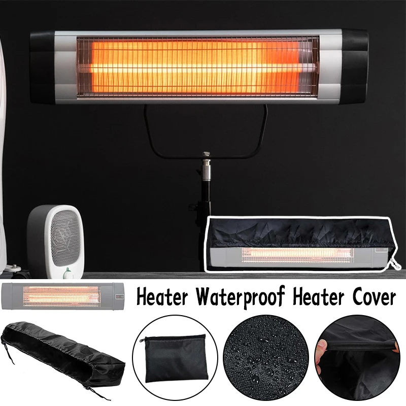 Multi-sizes Wall Mounted Patio Heater Cover Black 420D Oxford ...