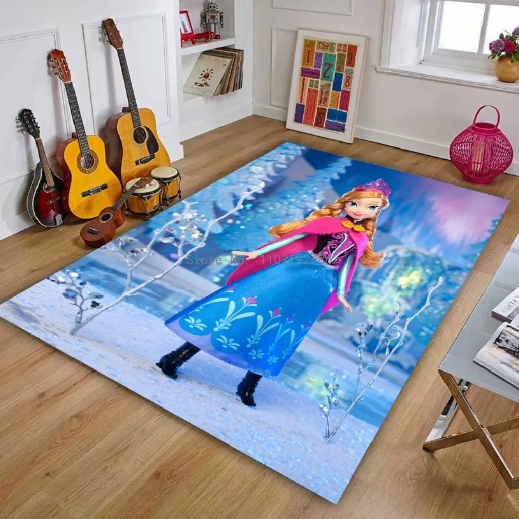 Hot-Frozen-Elsa-Anna-Princess-Mat-Kids-Play-Rug-Boys-Girls-Baby-Living ...