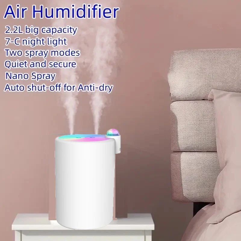 New-2000ML-USB-Air-Humidifier-Double-Spray-Port-Essential-Oil ...