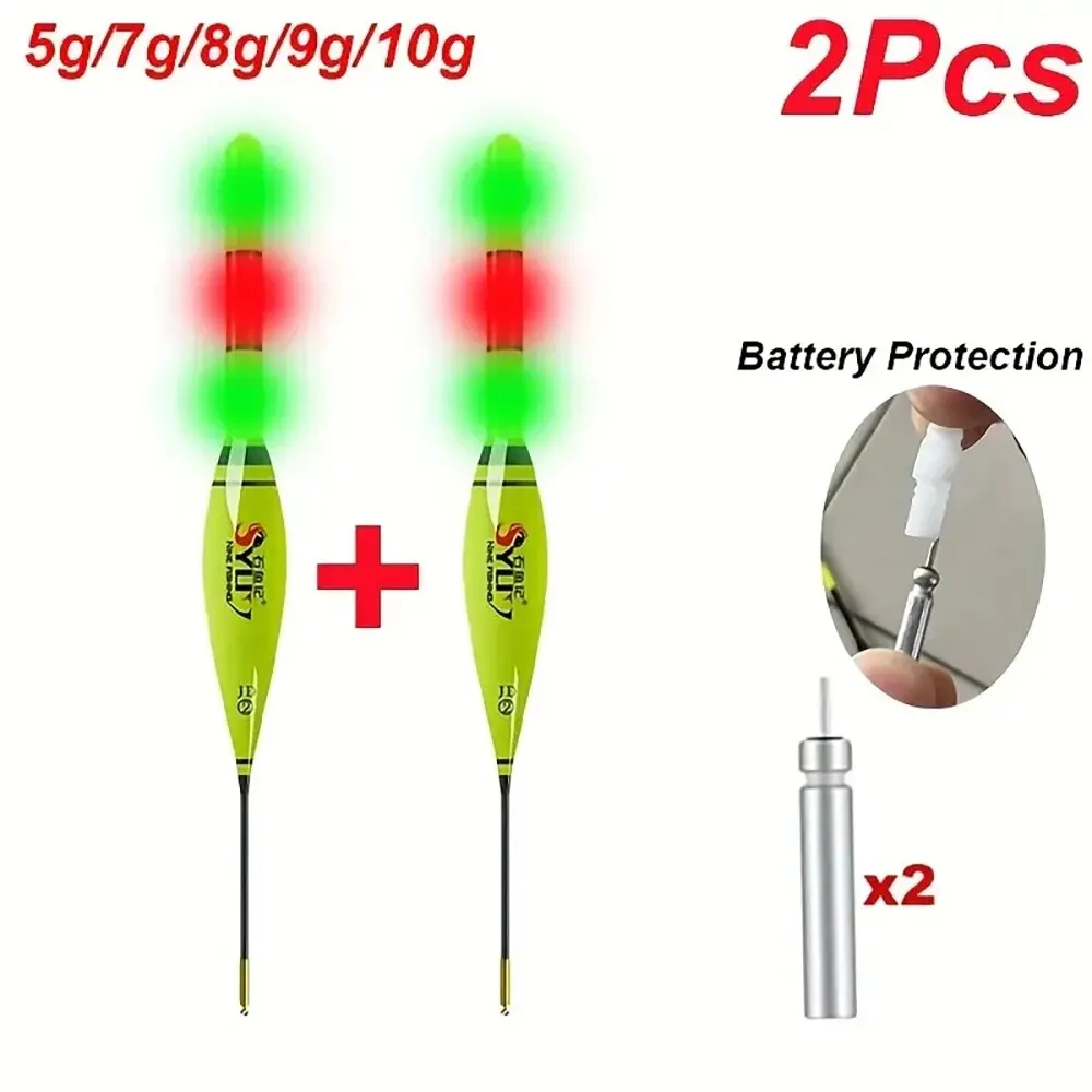 2pcs-Big-Carp-Fishing-Floats-Bold-Tail-Luminous-Electric-Bobbers ...