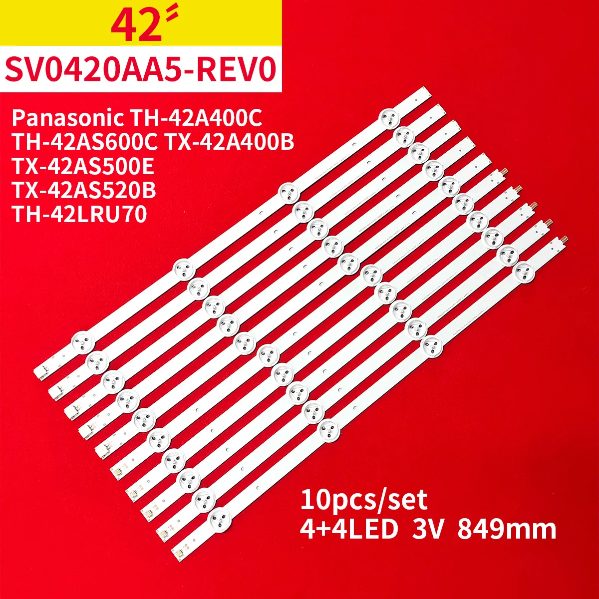 10Pcs-42-TV-LED-strip-For-Panasonic-SV0420A88-SV0420AA5-LC420DUE-FG-A1 ...