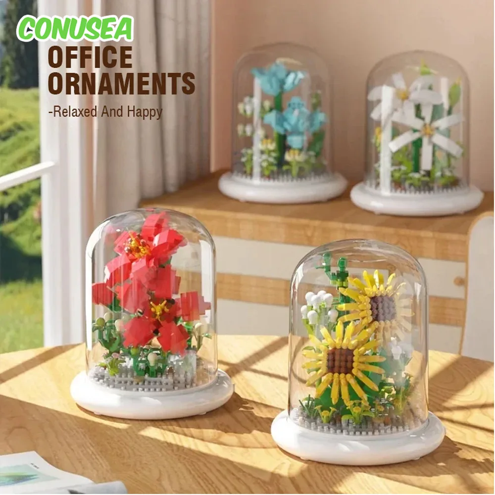 Building-Blocks-Eternal-Flowers-LED-Bouquet-Mini-Micro-Block-Bricks ...