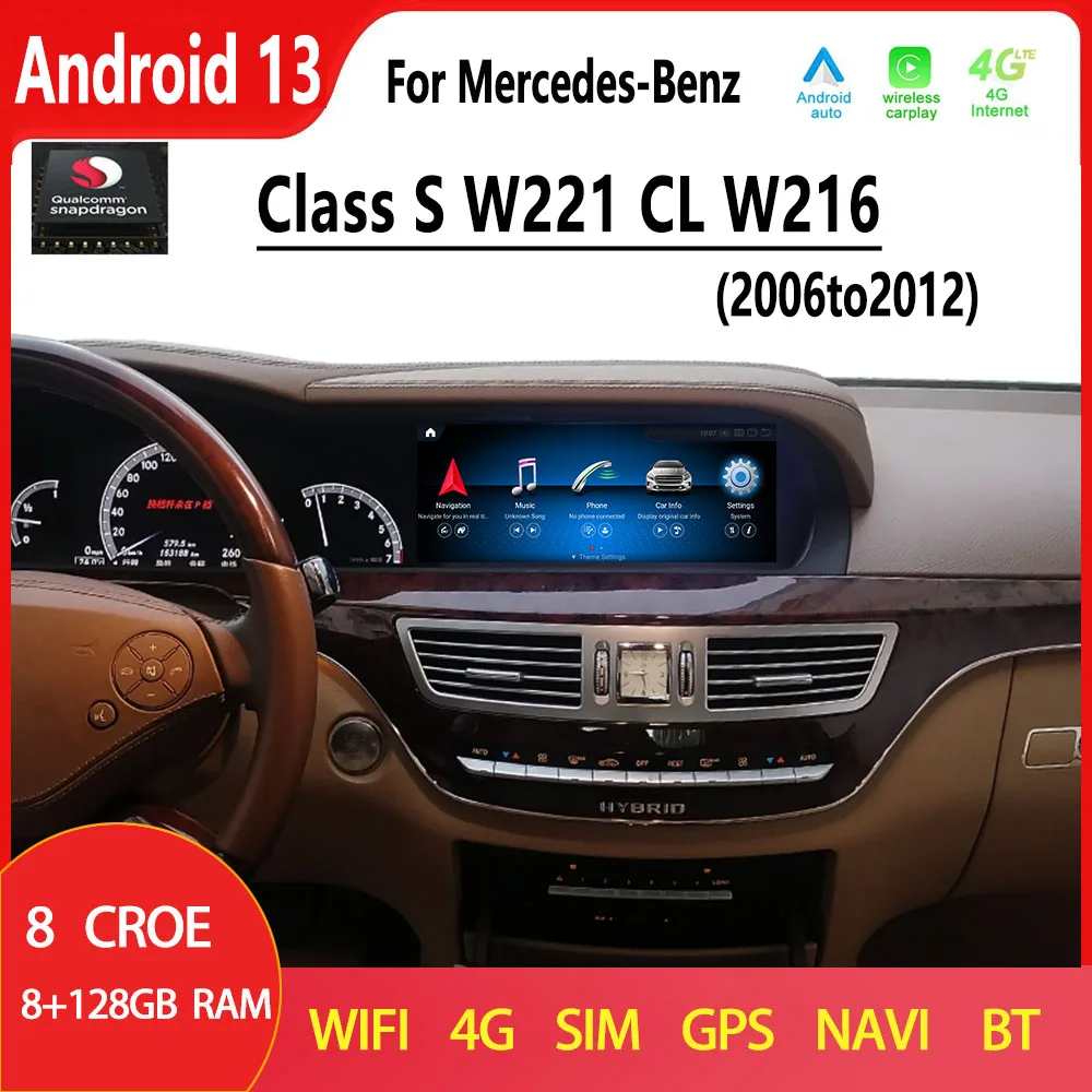 Qualcomm-For-Mercedes-Benz-Class-S-W221-CL-W216-S350-LHD-Android-13-Car ...