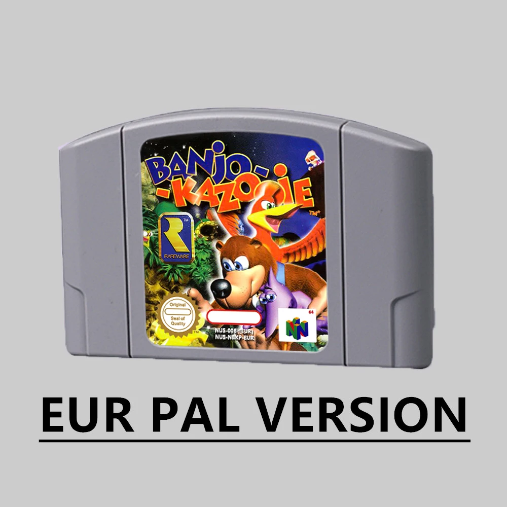 Banjo-Kazooie-para-Cartucho-de-juego-de-64-bits-tarjeta-de-formato-PAL ...