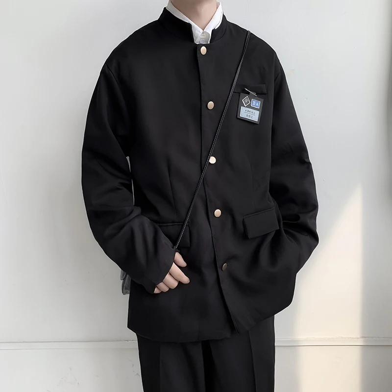 Japanese-College-Uniform-Jacket-Stand-up-Collar-Suit-Jacket-Top-Men-s ...