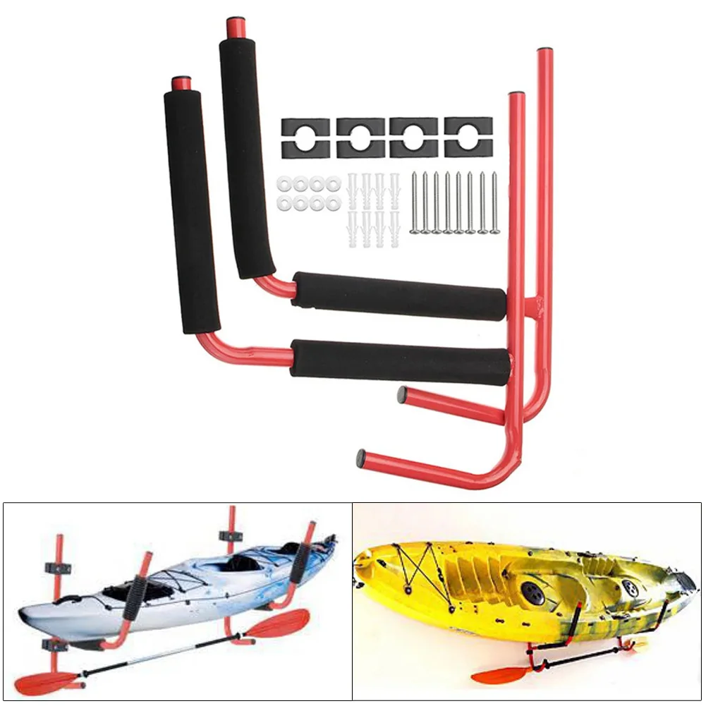 Kayak-Rack-Wall-Mounted-Storage-Holder-Bracket-Sturdy-Canoe-Hooks-176lb ...
