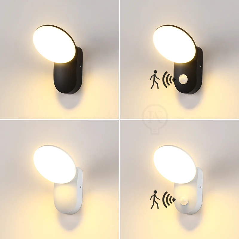 PIR-Motion-Sensor-Outdoor-Wall-Lamps-LED-12W-IP65-Waterproof-Aluminum ...
